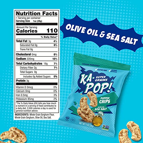 Ka-Pop! Popped Chips - Olive Oil & Sea Salt - Gluten, Corn and Dairy ...