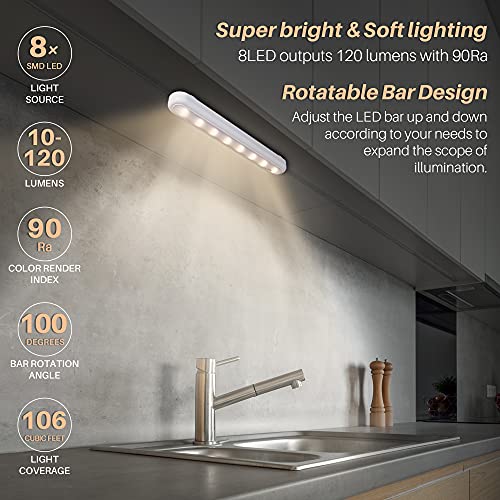 Dimmable Touch Light Bar Rechargeable, STAR-SPANGLED Built-in 2100mAh ...