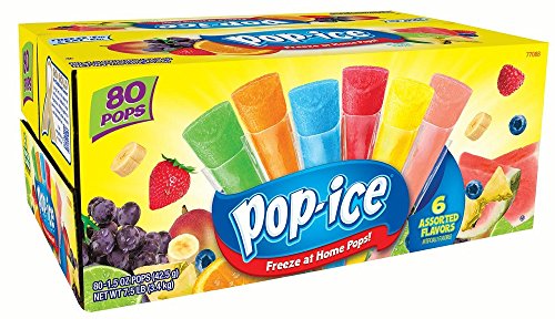 Pop-Ice Freezer Pops Assorted Tropical Flavors 80 Count – BrickSeek