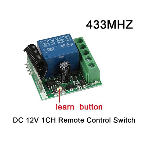 Interruttori e dimmer TOOGOO DC 12V 1CH 433 MHz Telecomando universale ...