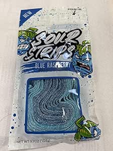 Amazon.com : Sour Strips Blue Raspberry, 3.7 Ounce (Pack of 3 ...