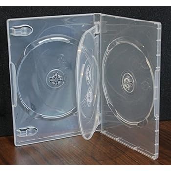 Amazon.com: 2 Pack Crystal Clear Standard Size 4 DVD Case Box 14mm Four ...