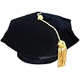 Amazon.com: CLERKMANS Doctoral Tam 6 Sided Black Velvet Graduation Cap ...