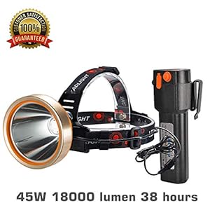 NoCry 18W Waterproof Rechargeable Flashlight (Spotlight) with 1000 ...