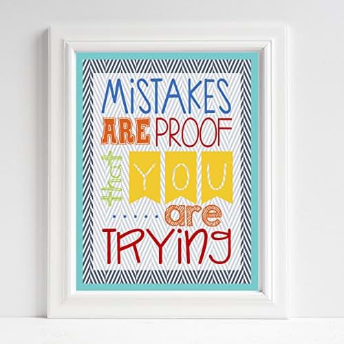 Amazon.com: Mistakes Are Proof That You Are Trying - Encouraging Rules ...