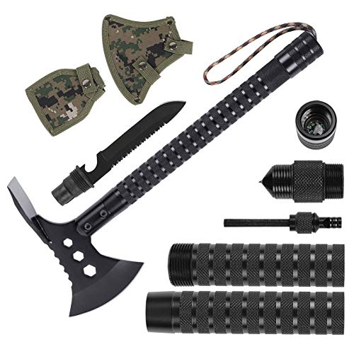 LIANTRAL Portable Stainless Survival Axe, Backpacking Folding Camping ...