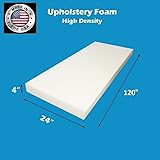 Amazon.com: FoamTouch Upholstery Foam Cushion High Density, 4" H X 24 ...
