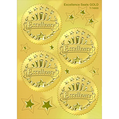 Amazon.com: 32 Excellence Award Seals for Recognition Awards and ...
