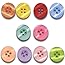 Bead and Button Company Pack of 25 Mixed Resin Round Pastel Buttons ...
