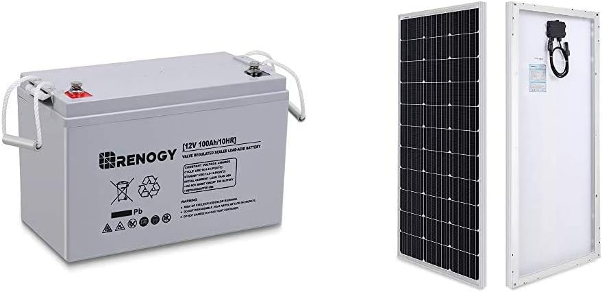 Amazon.com: Renogy Deep Cycle AGM Battery 12 Volt 100Ah for RV, Solar Marine and Off-grid ...