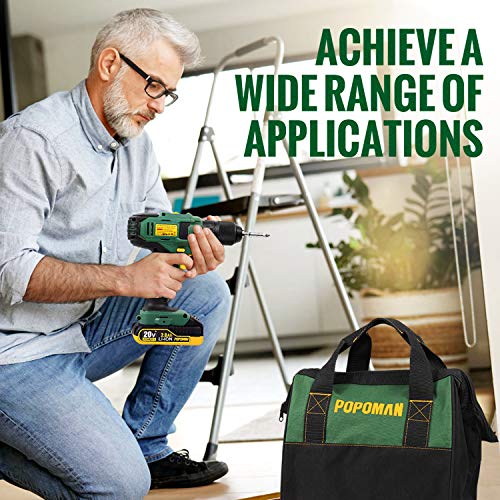 POPOMAN Drill Combo Kit, 20V 1600In-lbs Impact Driver, 398ln-lbs ...
