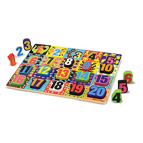 Melissa & Doug Jumbo Numbers Wooden Chunky Puzzle (20 pcs) in Oman ...