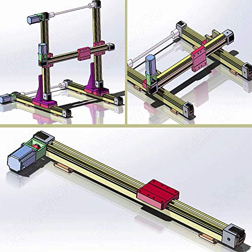Belt Drive Motorized Linear Stage Actuator 1000MM Stroke Fast Linear Motion Slide Rails Assembly ...