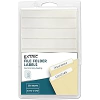Amazon.com : File Folder Labels 32 Sheets File Labels White Stickers a ...