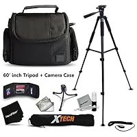 Premium Well Padded Camera CASE / BAG and Full Size 60 inch TRIPOD ...