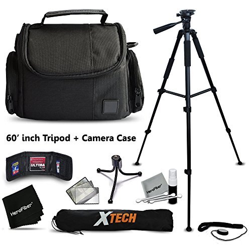 Premium Well Padded Camera CASE / BAG and Full Size 60 inch TRIPOD ...