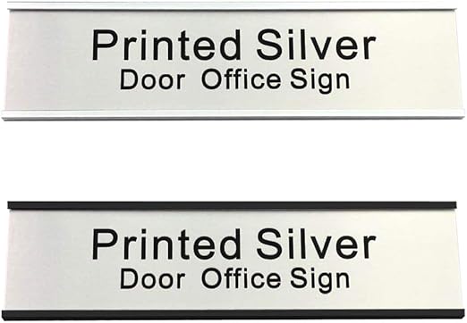 Aluminium Bespoke Printed Brushed Silver Door Office Sign, Customize ...