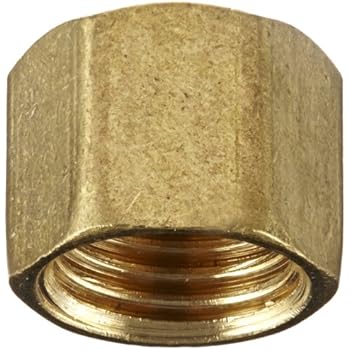 LTWFITTING 1/4" Brass Compression Cap Stop Valve Cap, BRASS COMPRESSION ...