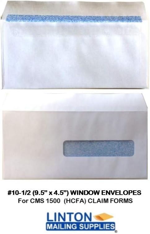 Amazon.com : CMS 1500 - HCFA Insurance Claim Envelopes, No. 10.5, 4.5 ...