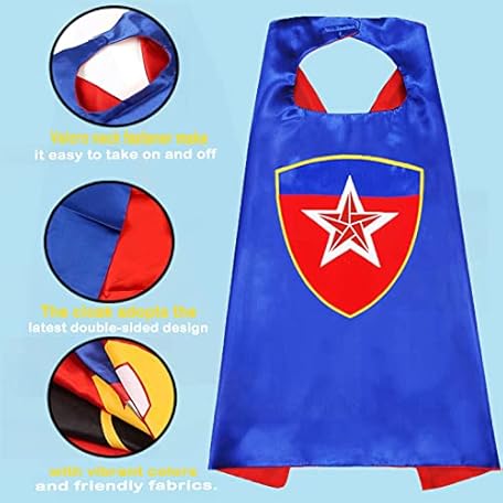 Mua Superhero Capes and Masks for Kids Halloween Cosplay Double Side ...