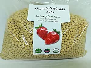Amazon.com : Soybeans, 5 Pounds Whole, USDA Certified Organic, Non-GMO ...