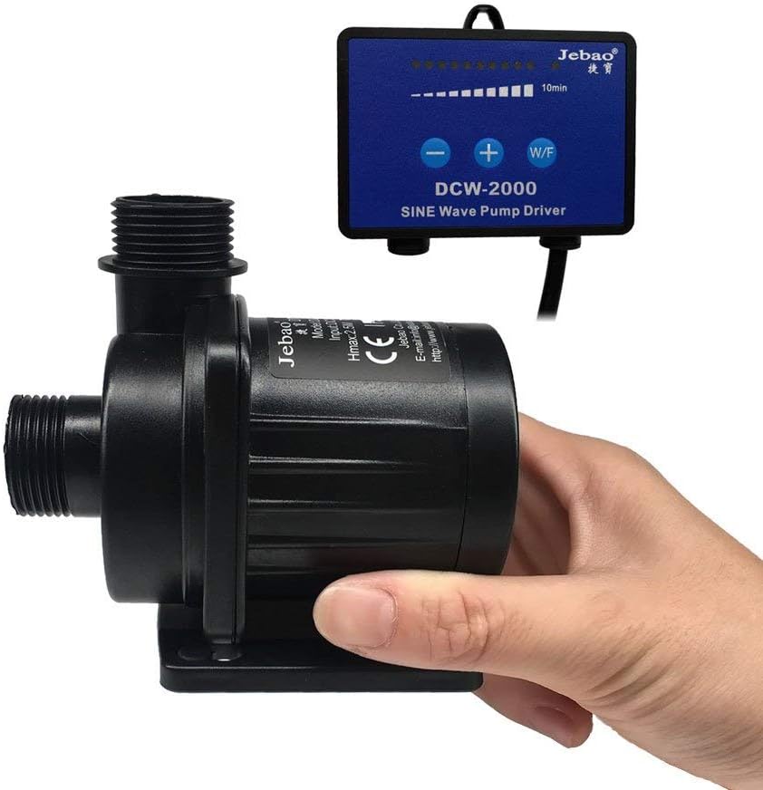 Jebao DCW-2000 DC Water Pump with sine Controller 528GPH 20W 8.2ft High ...