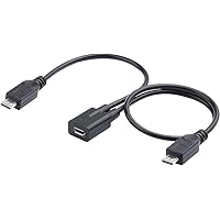 Amazon.com: ELECTOP Micro USB Female to 2 Micro USB Male Splitter Cable ...