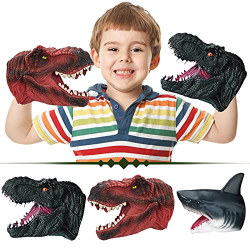 COGO MAN Dinosaur Toys, Shark Puppet Dinosaur Puppets, Soft Rubber ...