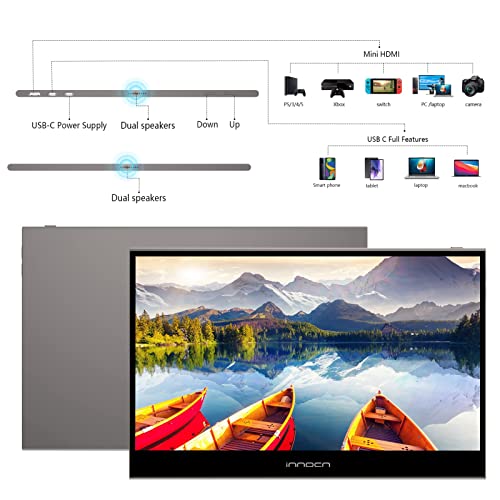 INNOCN Portable Monitor 13.3" OLED Full HD 1080P 100% DCI-P3 1MS 100000 ...