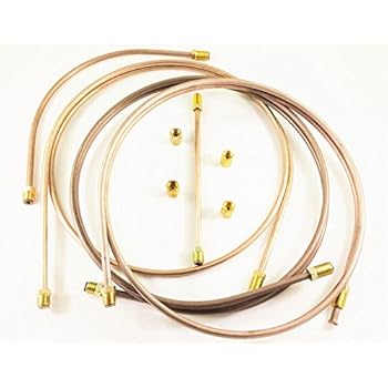 Amazon.com: 1/4" Copper Nickel Brake Line kit. 5 different lengths ...