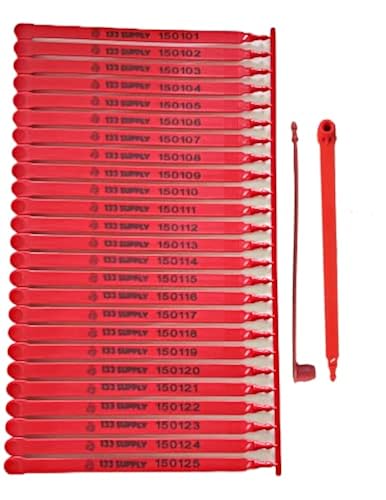 1000 Pack Red Truck Seals, Plastic Trailer Seals - Tamper Evident Seal ...