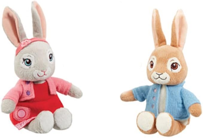 Peter Rabbit TV collection Peter and Lily 18cm Plush Soft Toy Set ...