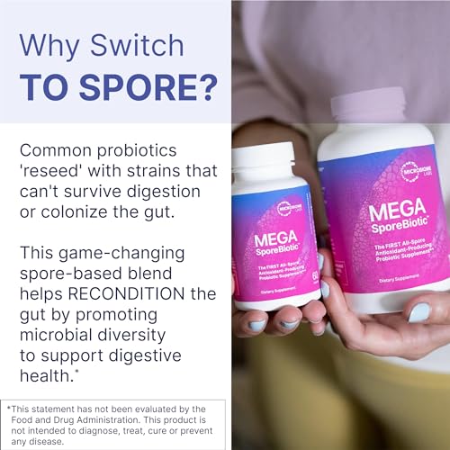 Micro-biome Labs Mega-Sporebiotic Spore-Based Probiotics 60 Capsules ...