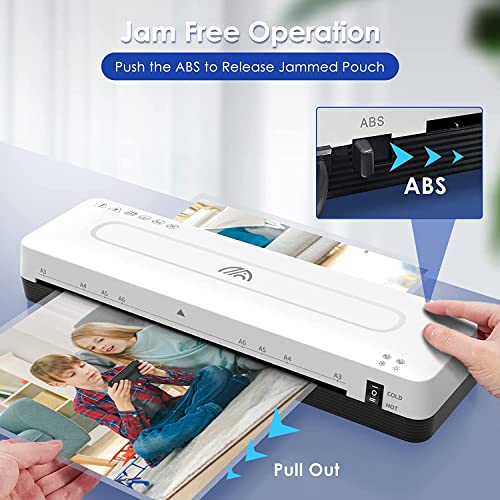 Laminator Machine 13Inch Laminating Machine - A3 Lamination Machine with 30 Laminating Pouches ...