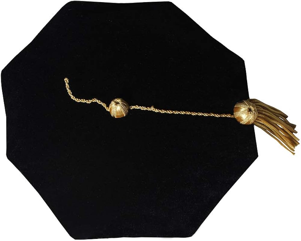 Amazon.com: GraduationForYou Doctoral Tam With Gold Bullion Tassel-8 ...