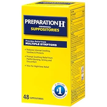 Amazon.com: Preparation H Hemorrhoidal Suppositories ~ 56 Count: Health ...