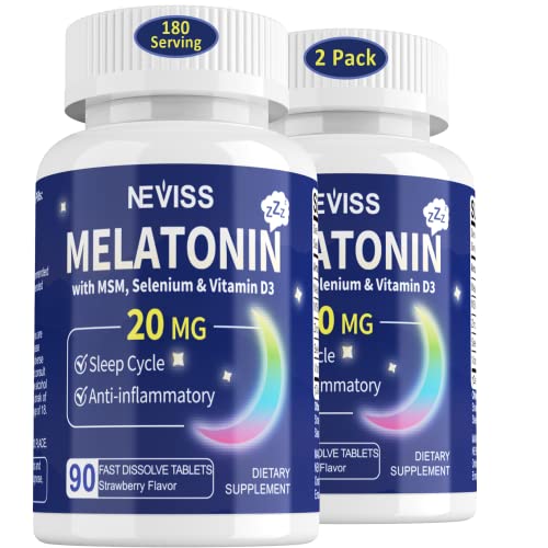 Sugar Free Melatonin 20mg 40mg for Adults, 180 Serving Fast Dissolve ...
