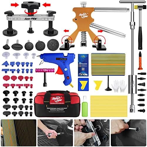 Super PDR Dent Tool, Car Dent Repair Kit Paint-Free with 2 in 1 T-Bar ...
