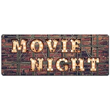Amazon.com: Home Cinema Metal Sign, Ticket to the Movie, Media Room ...