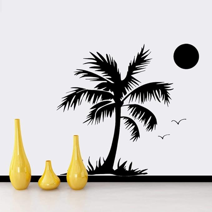 Amazon.com: Stickers for Wall，for Wall Decoration，Fashion Coconut Tree ...