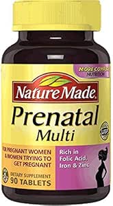Amazon.com: Nature Made Prenatal Multi Dietary Supplement , 90 Tablets ...