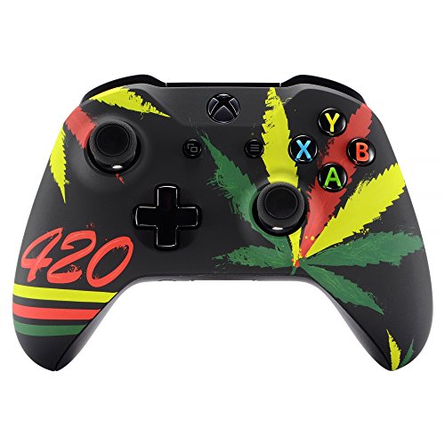 eXtremeRate Weeds Patterned Front Housing Shell Faceplate for Xbox One ...