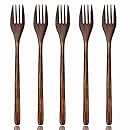 Amazon.com: Wooden Forks, AOOSY 5 Pieces Eco-friendly Japanese Wood ...