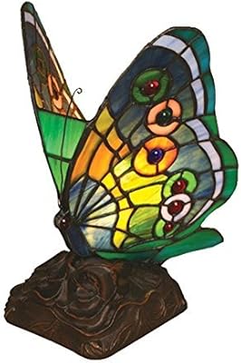 Tiffany Style Stained Glass Table Lamp: 13.5 Inch Red Cardinal ...