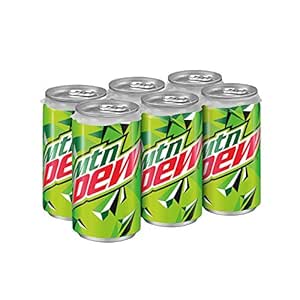 Amazon.com : Mountain Dew Mini Cans, 7.5 fl oz (pack of 6) : Grocery ...