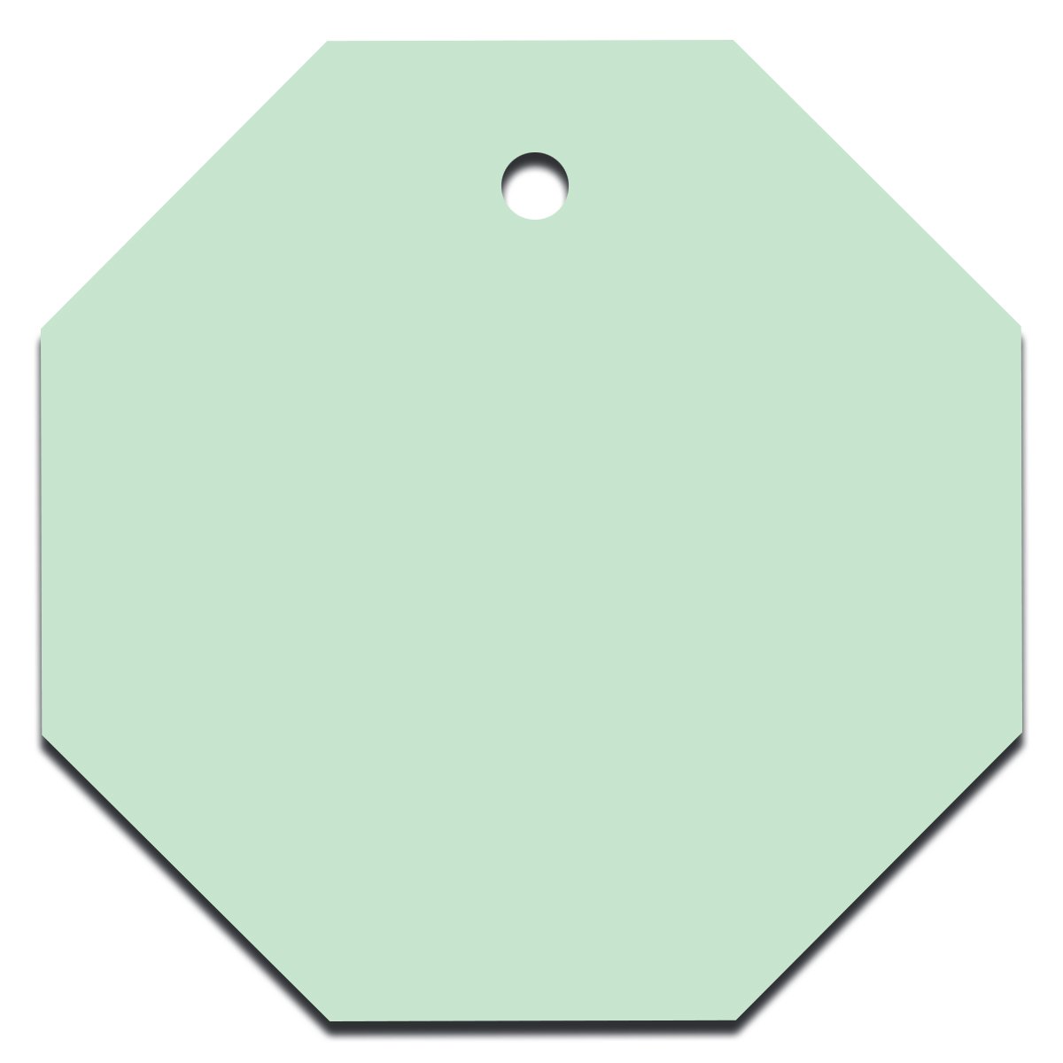 Accuform TDG239WT Accu-Ply Plastic Blank Identification Tag, Octagon, 2 ...