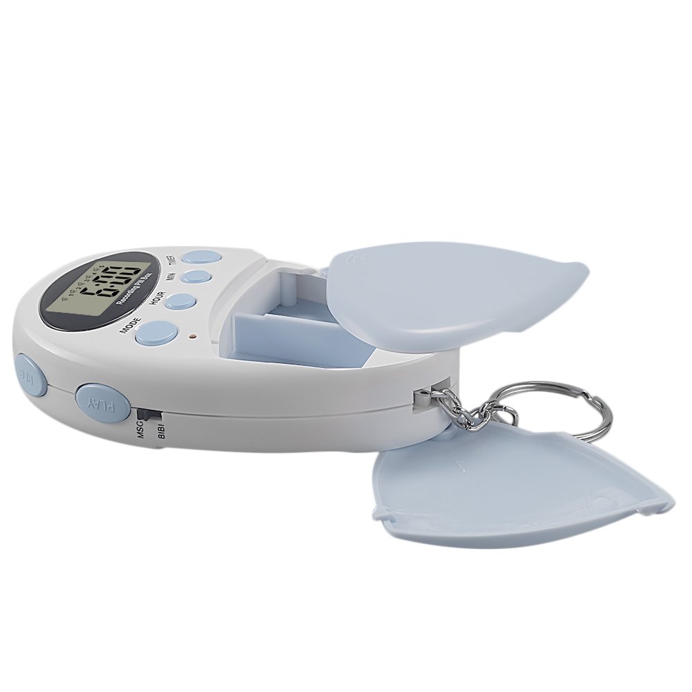 Buy Kwanwa Voice Reminder Pill Box Timer with 4 Compartments, 5 Daily ...