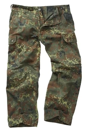 Genuine Vintage German Military Flecktarn Camo Trousers: Amazon.co.uk ...