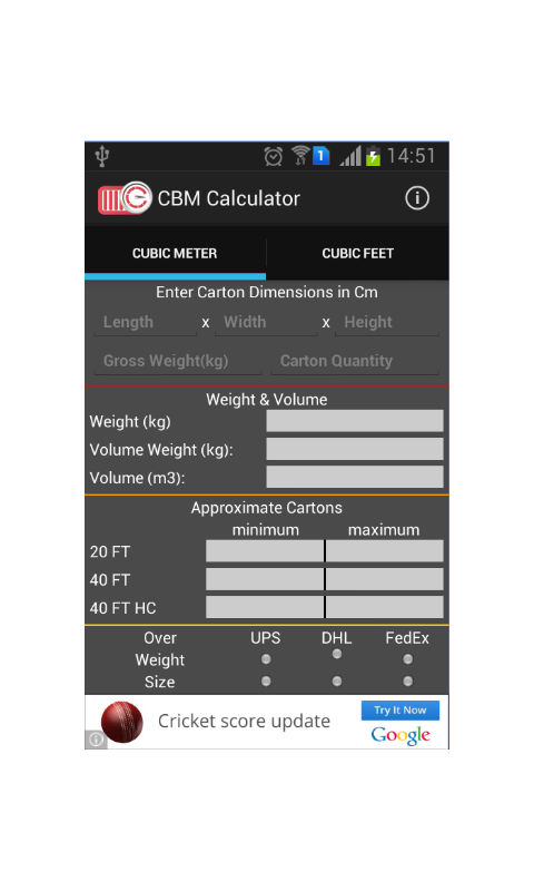 CBM Calculator:Amazon.com:Appstore for Android