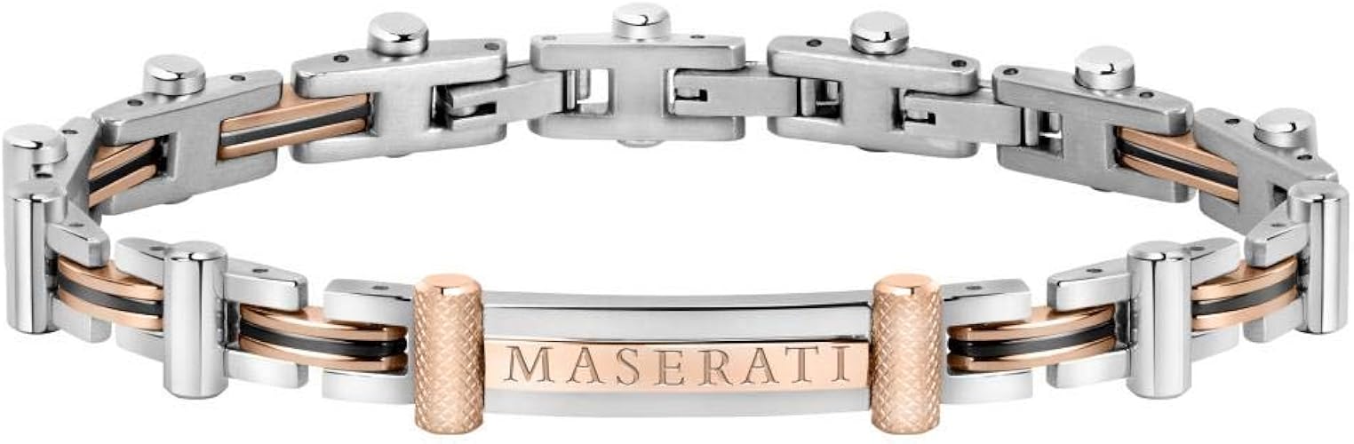 Men's bracelet, MASERATI JEWELS Collection, made of steel, PVD rose ...